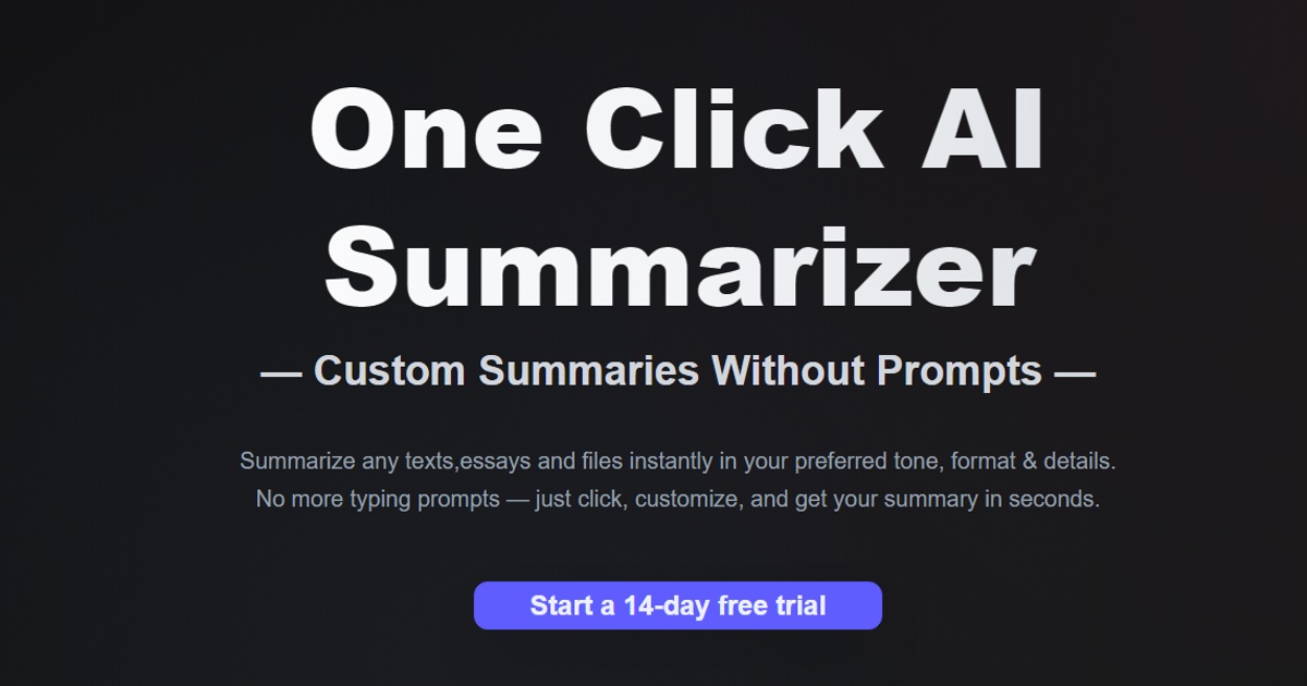 Summarify.it | One-Click AI Summarizer